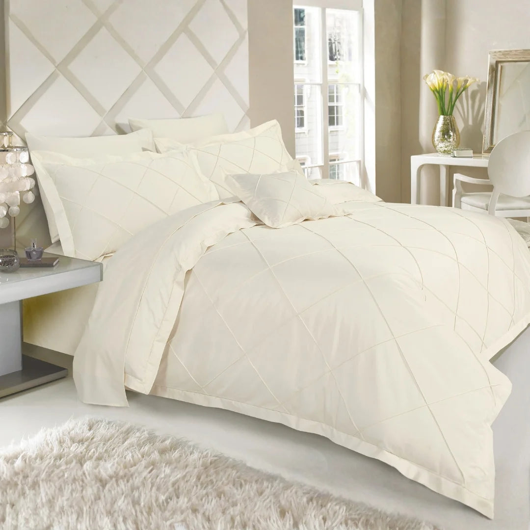 Diagonal Pintucks Signature T-500 Quilt Cover Set – Crescent Home Store
